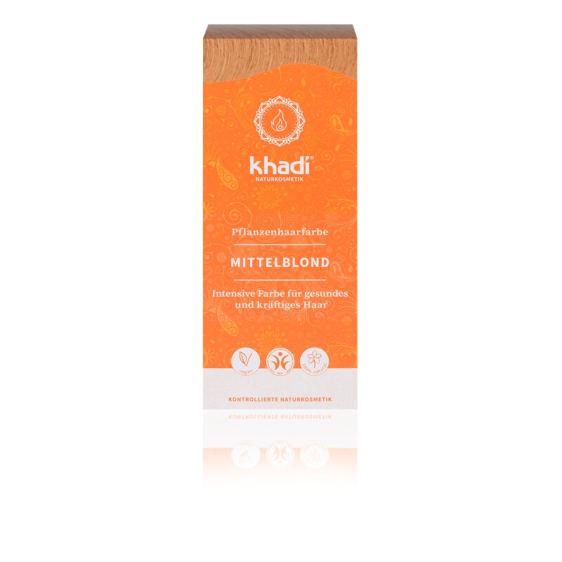 Khadi Medium Blond Plant Hair Color 100g - Natural Hair Dye - Biologi