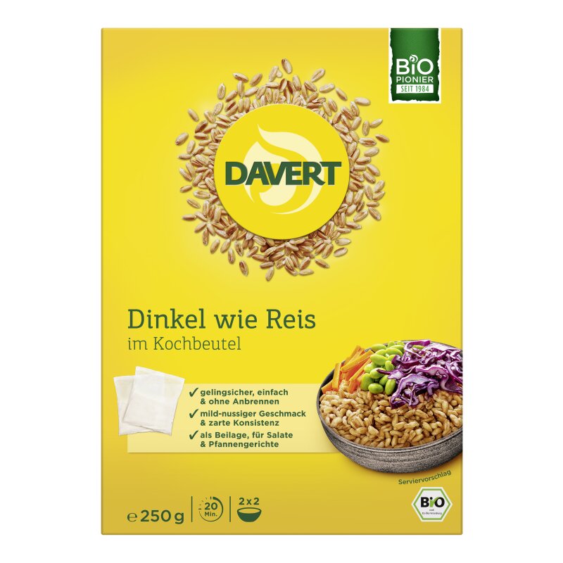 Davert Spelt like Rice in Cooking Bag - Biologisch24.com